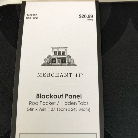 Merchant 41 | Other | Merchant 4 Blackout Panel Rod Pocket 54 X 96 ...
